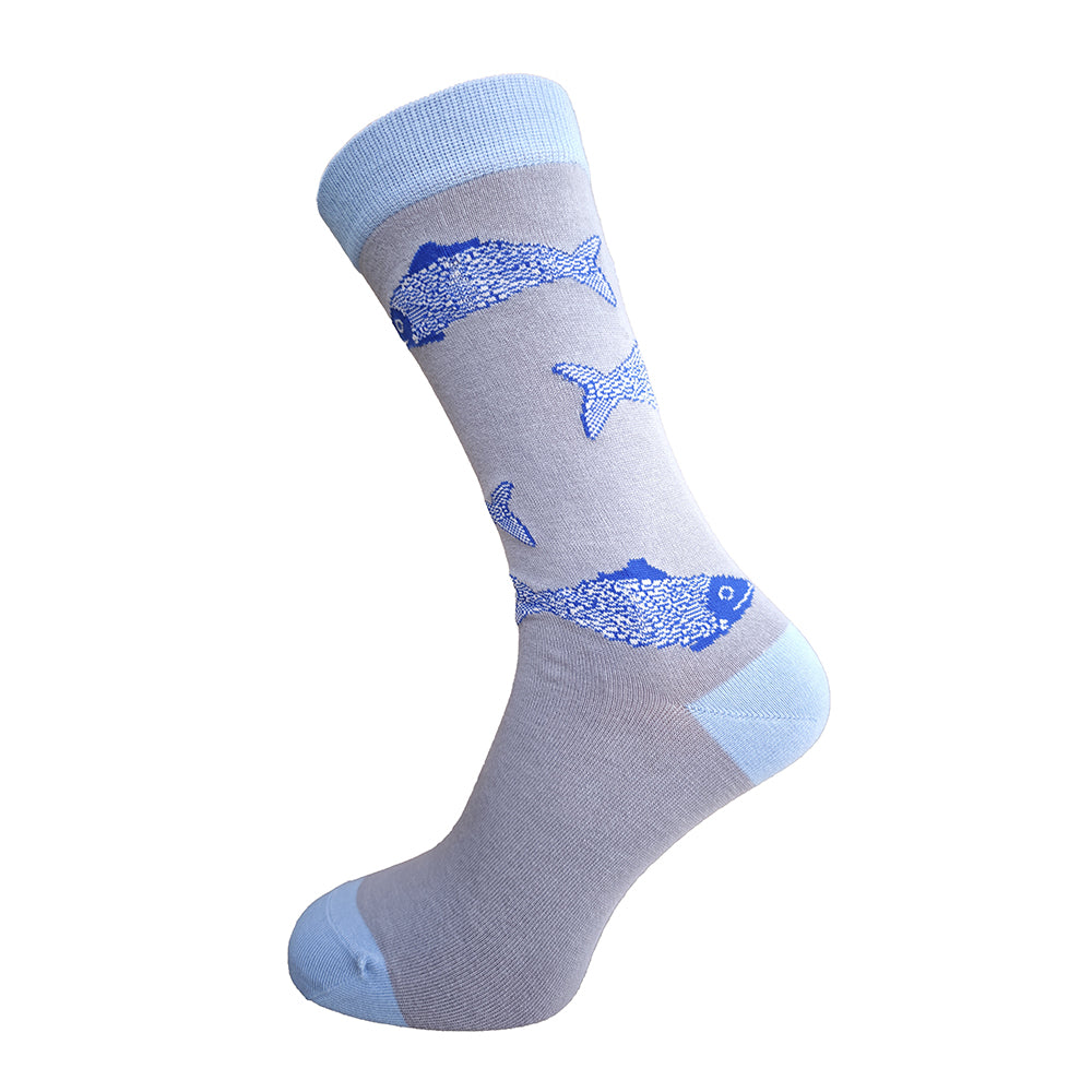 BL636 Grey Fish Bamboo Socks – Gemjar Wholesale