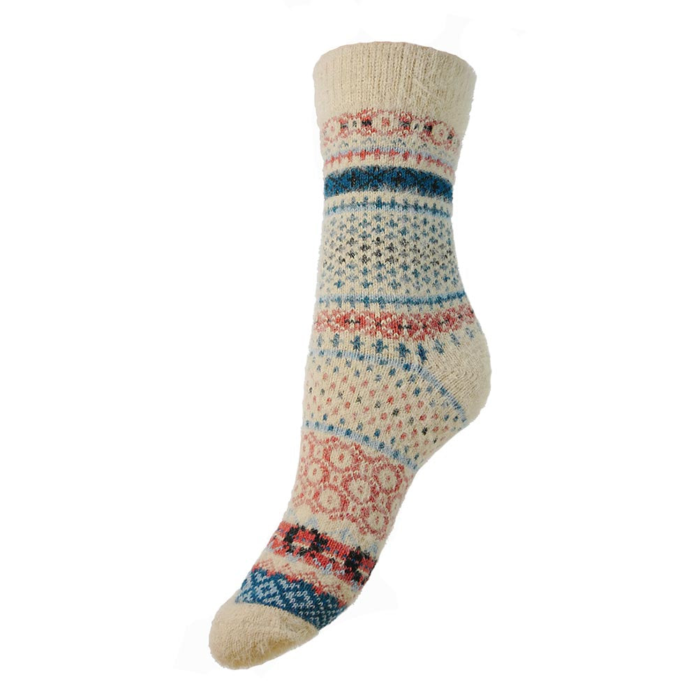 WS542 Fawn Scandi patterned soft Wool Blend socks – Gemjar Wholesale