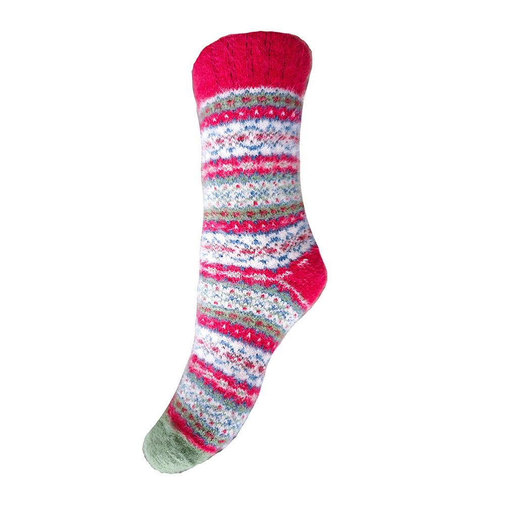 WS621 Red tone Fairisle Wool Blend socks size 4-7 – Gemjar Wholesale